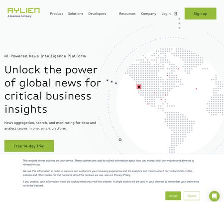 AYLIEN - Info Herramientas IA, Alternativas, Popularidad | sayhi2.ai