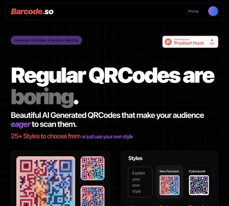 Barcode - AI Tool Info, Alternatives, Popularity | sayhi2.ai