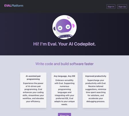 Eval - AI Tool Info, Alternatives, Popularity | sayhi2.ai