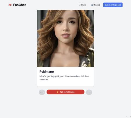 FanChat - AI Tool Info, Alternatives, Popularity | sayhi2.ai