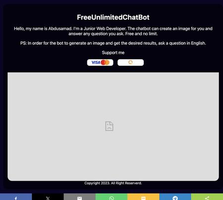 Unlimited Chat Bot - AIツール情報、類似ツール、人気度 | sayhi2.ai