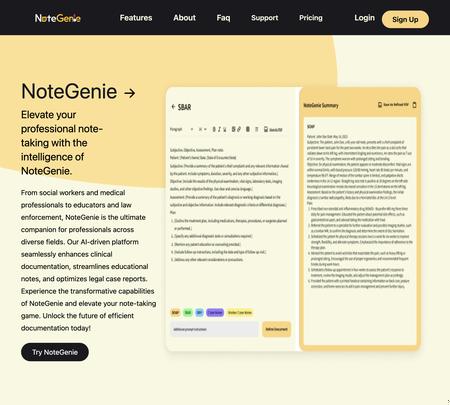 NoteGenie - AI Tool Info, Alternatives, Popularity | sayhi2.ai