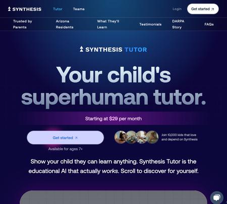 Synthesis Tutor - AI Tool Info, Alternatives, Popularity | sayhi2.ai