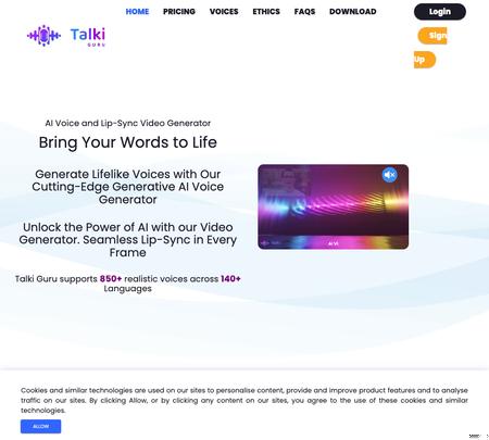 Talki Guru - AIツール情報, 類似ツール, 人気度 | sayhi2.ai